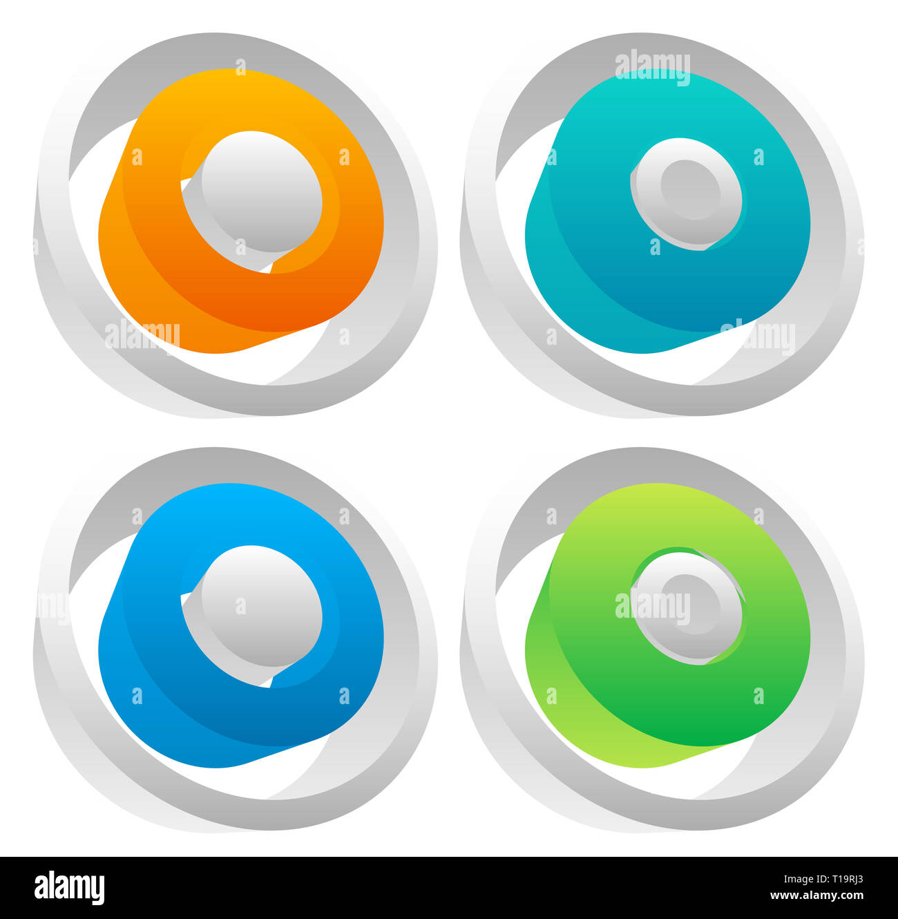 3d Colorful circle elements. editable vector graphic Stock Photo - Alamy