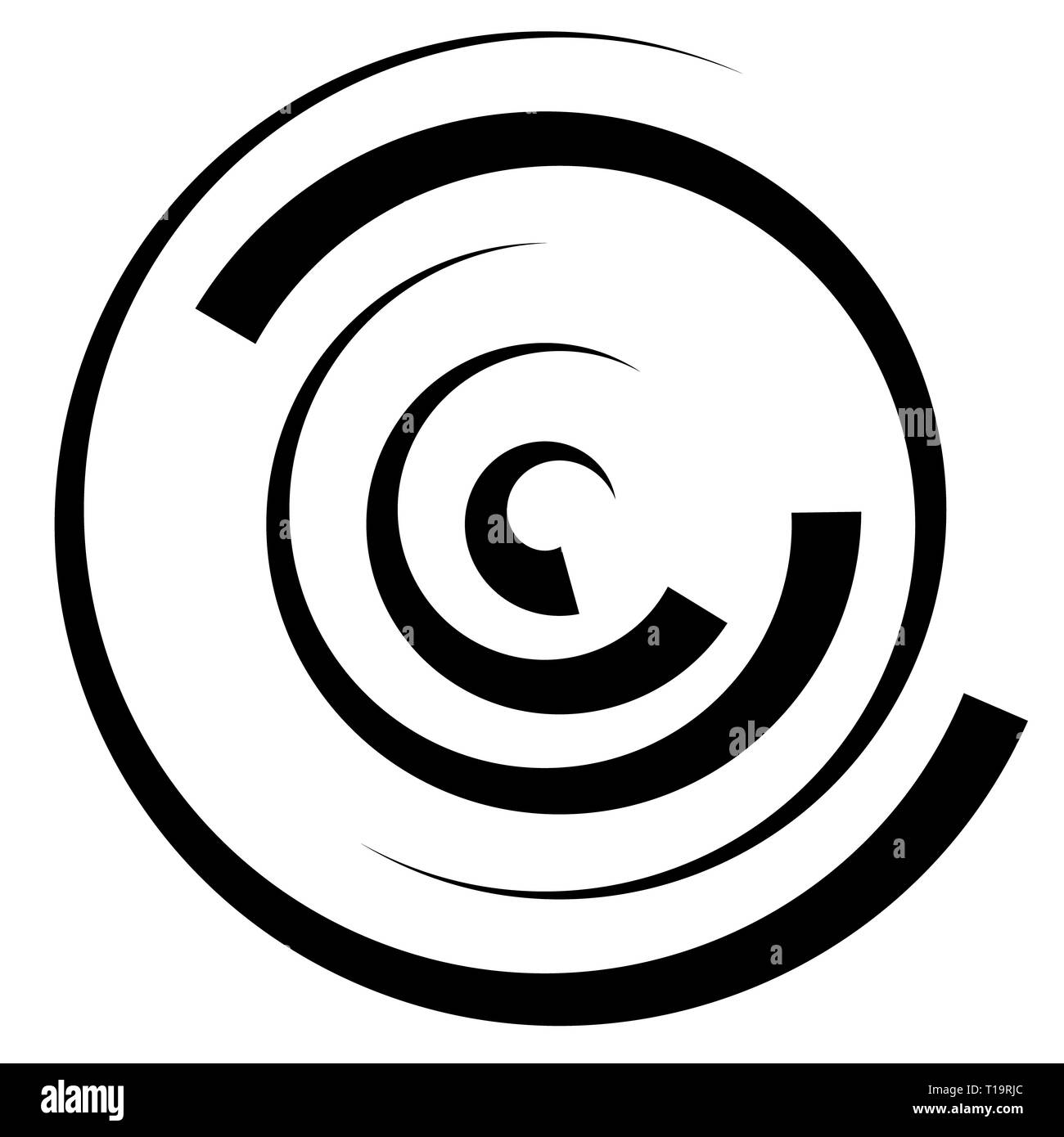 Concentric segments of circles, random lines following a circle path ...