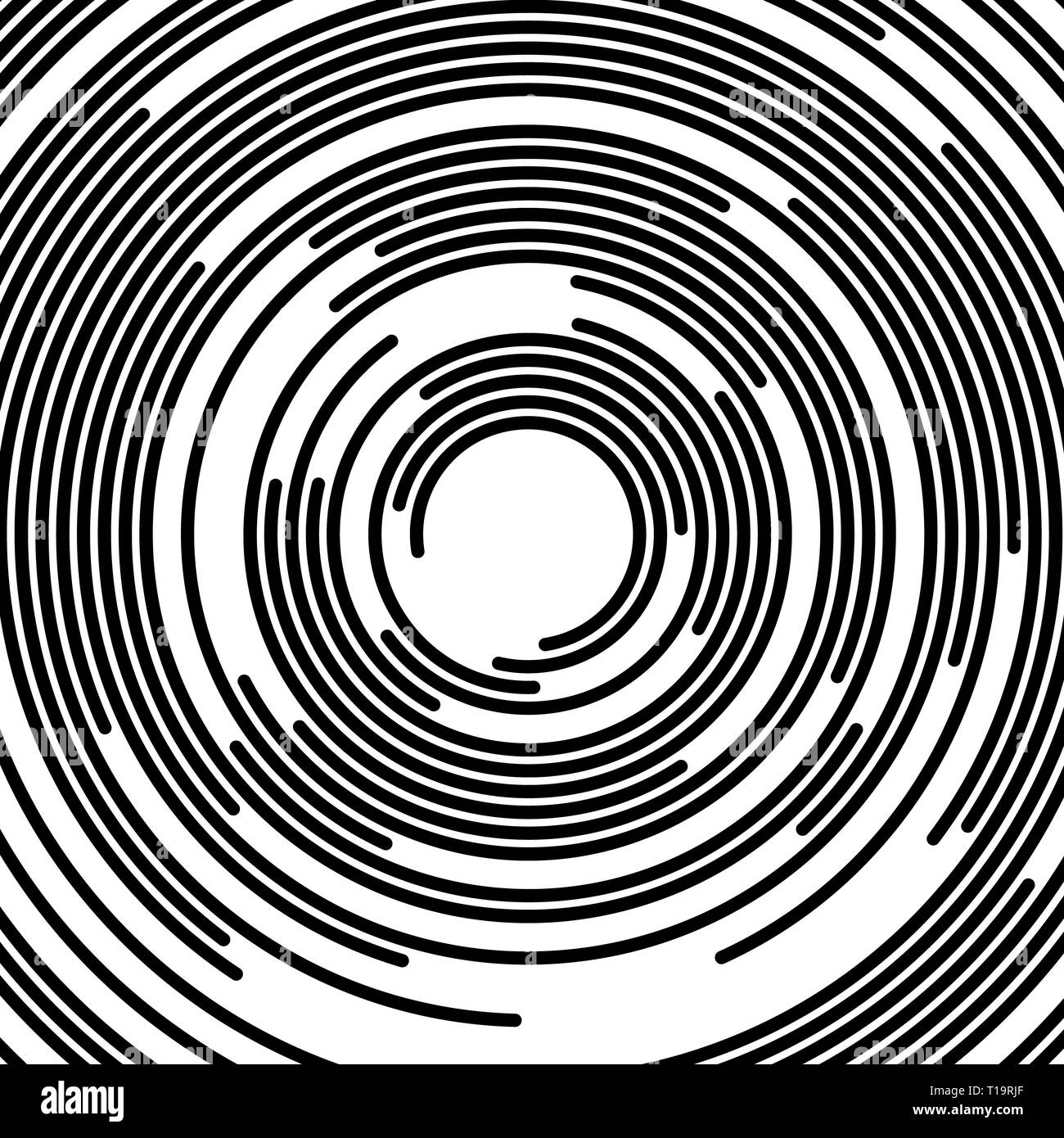 Concentric segments of circles, random lines following a circle path ...