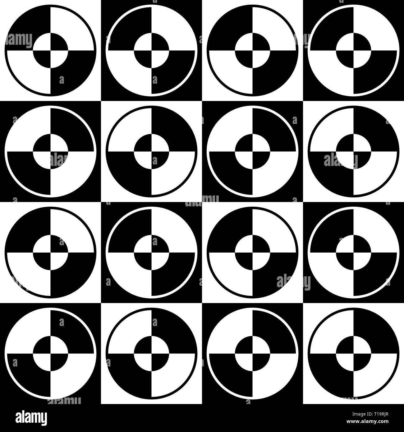 Repeatable minimal pattern with segmented, divided circles Stock Photo ...