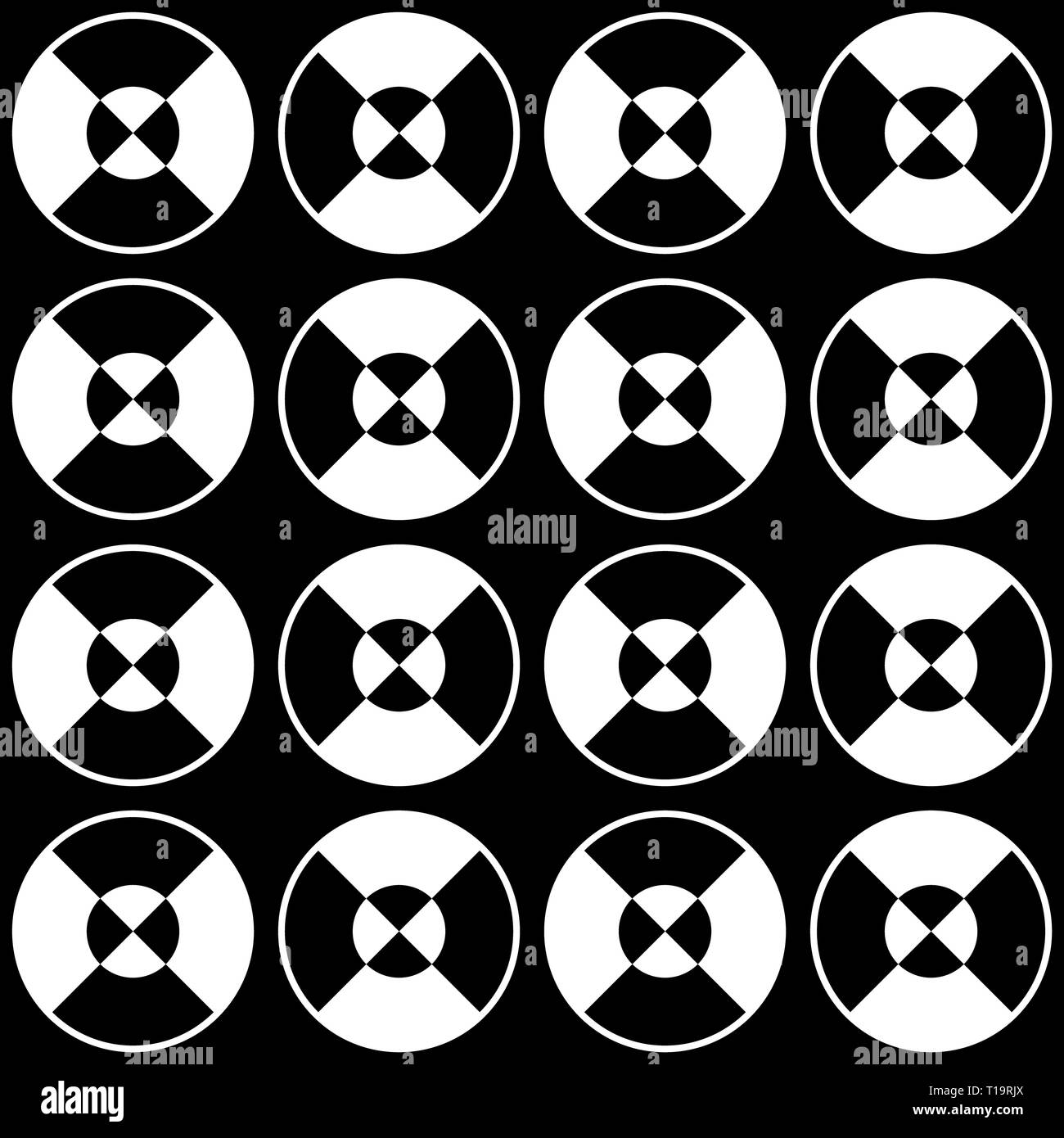 Repeatable minimal pattern with segmented, divided circles Stock Photo ...