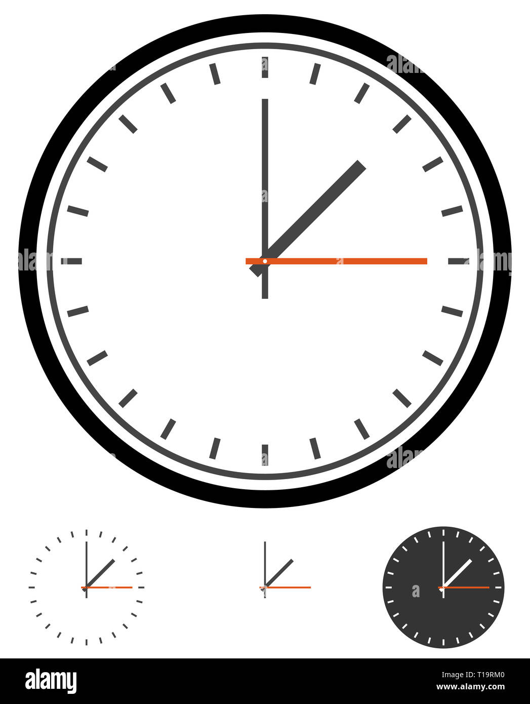 Clock, clockface vector. Time, schedule vector Stock Photo - Alamy