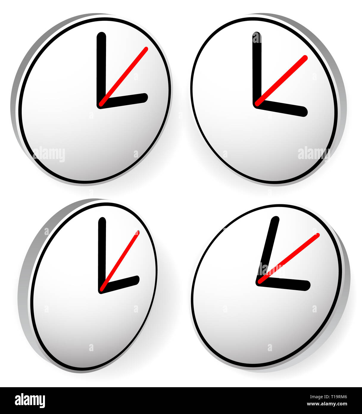 Clock Graphics, Clock Icon. Editable clock with hour, minute and second ...