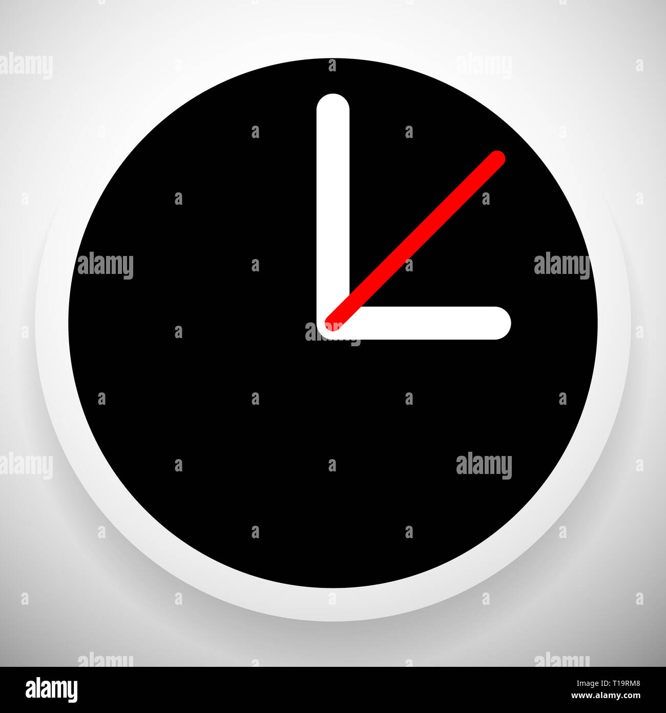 Clock Graphics, Clock Icon. Editable clock with hour, minute and second ...
