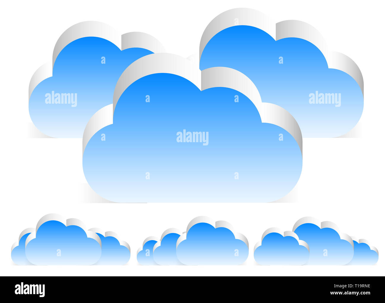 Different simple cloud shape Cut Out Stock Images & Pictures - Alamy
