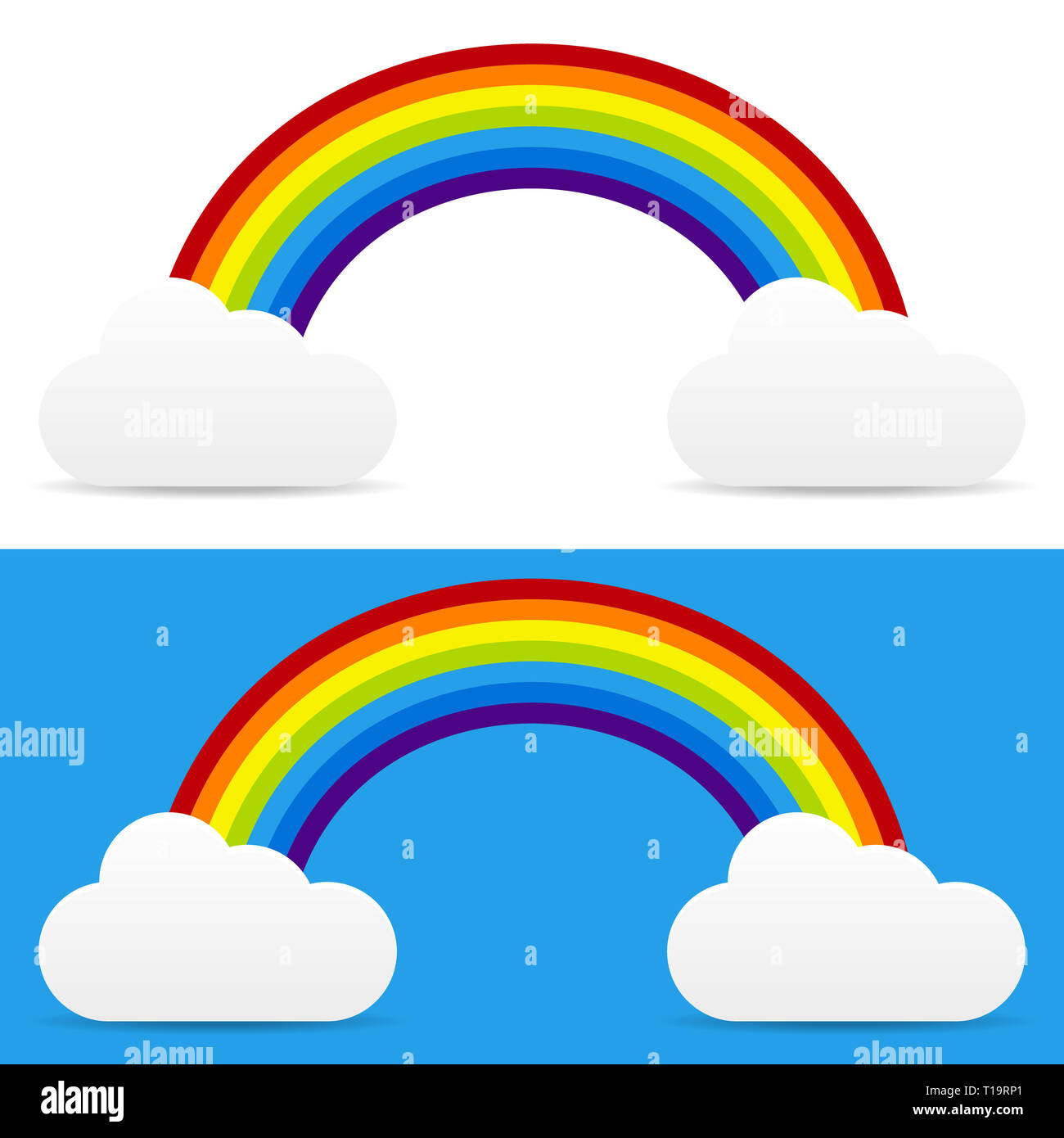 Clouds with rainbow Stock Photo - Alamy