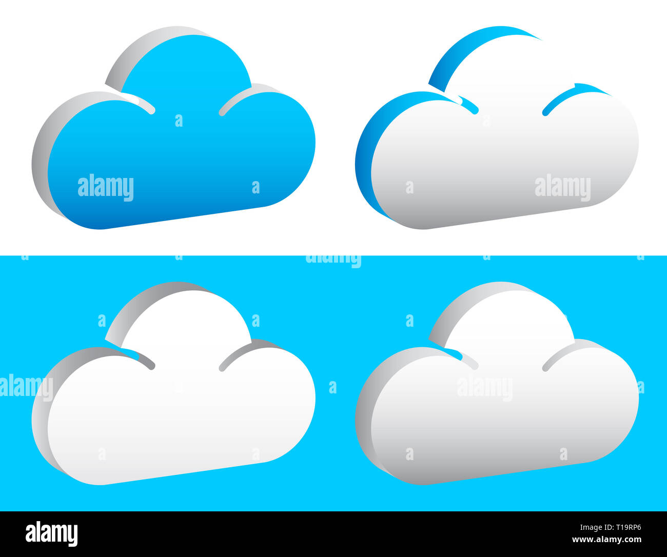 Editable cloud shapes vector graphics. Eps 10 Stock Photo - Alamy