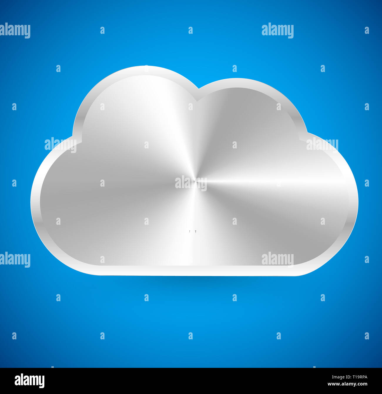 Metallic cloud icon Stock Photo - Alamy