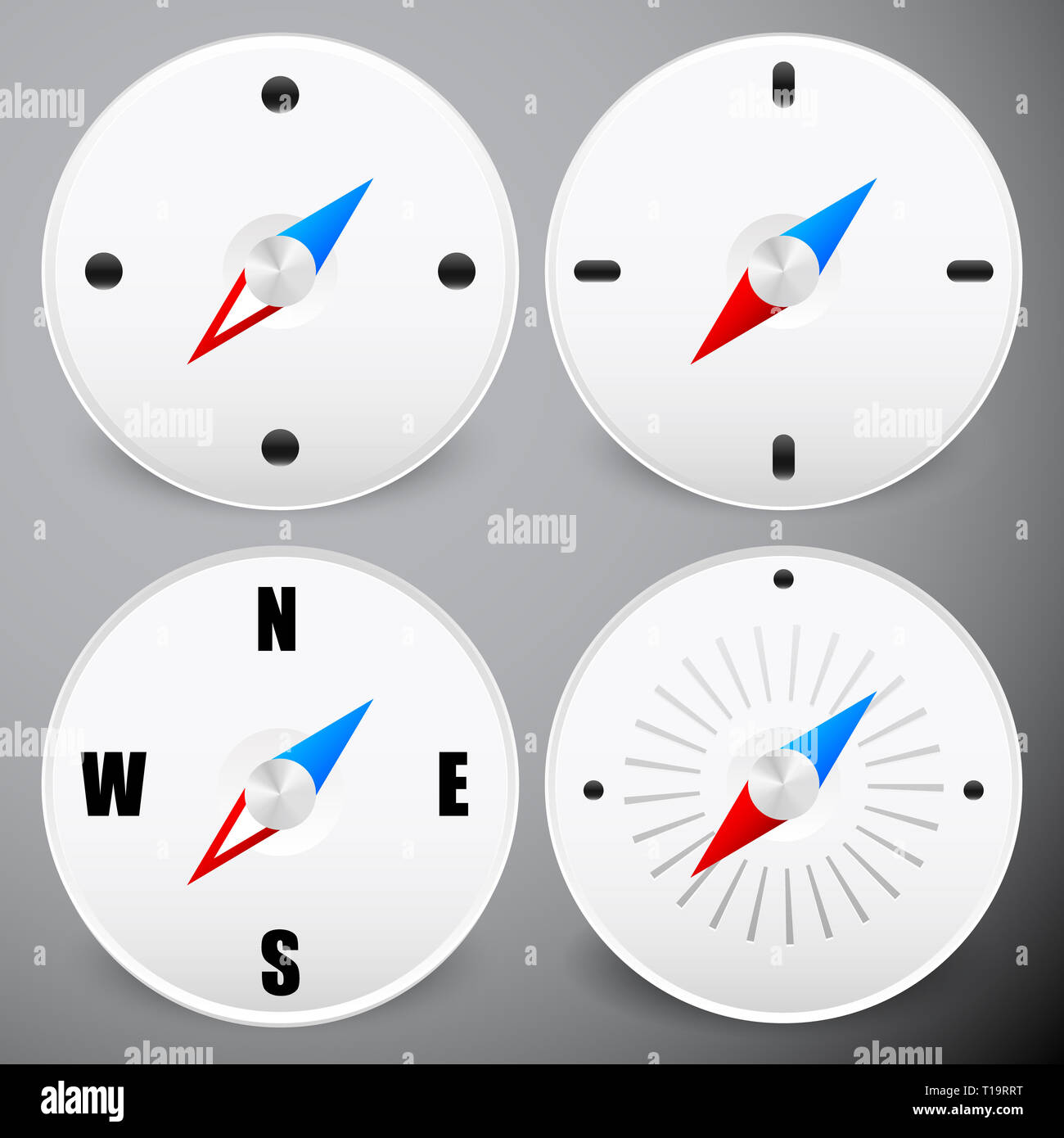 Compass icon. Dial vector. Needle on dial. Positioning, navigation ...