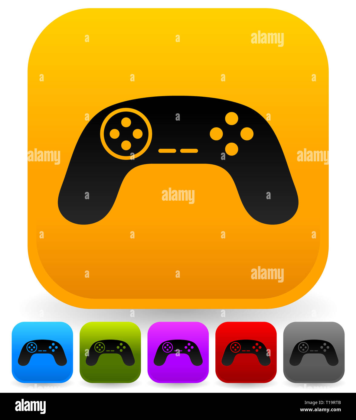 Illustration of game controllers, remotes. Pc, console gaming Stock ...