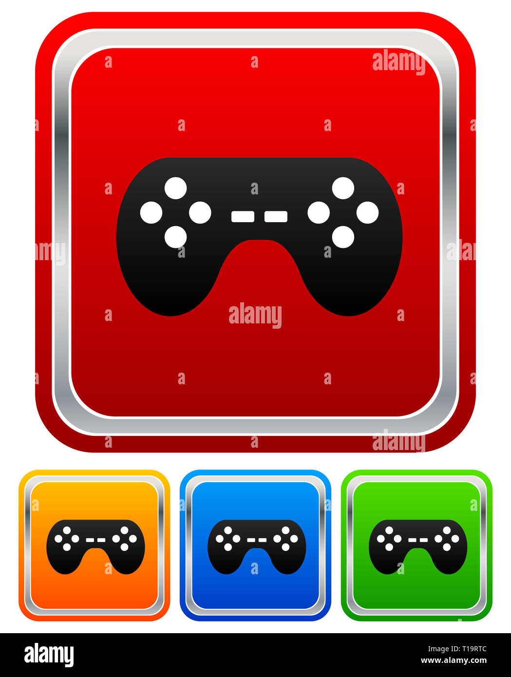 Illustration of game controllers, remotes. Pc, console gaming Stock ...