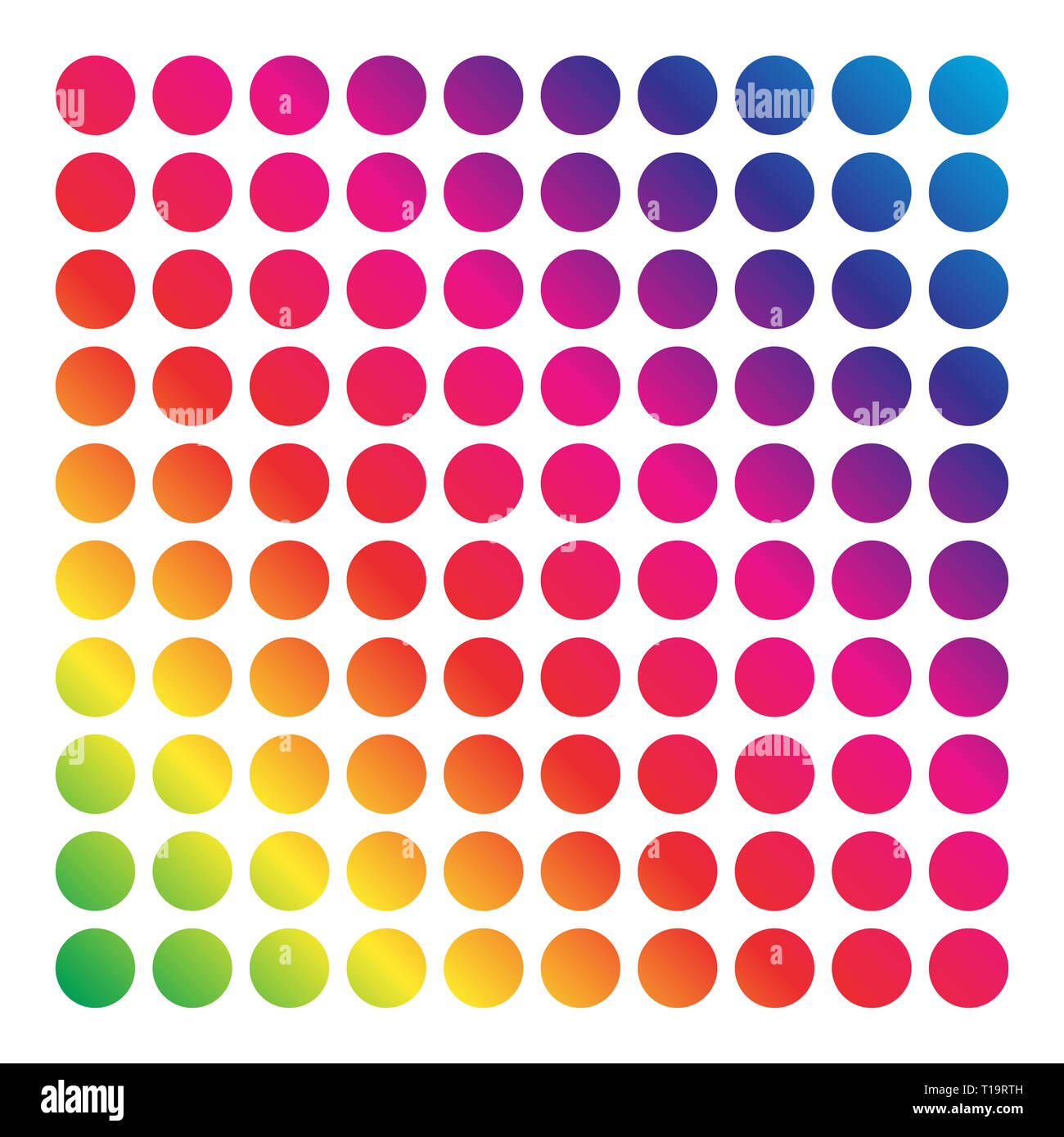 Mesh of shapes with spectrum gradient fill on white Stock Photo - Alamy