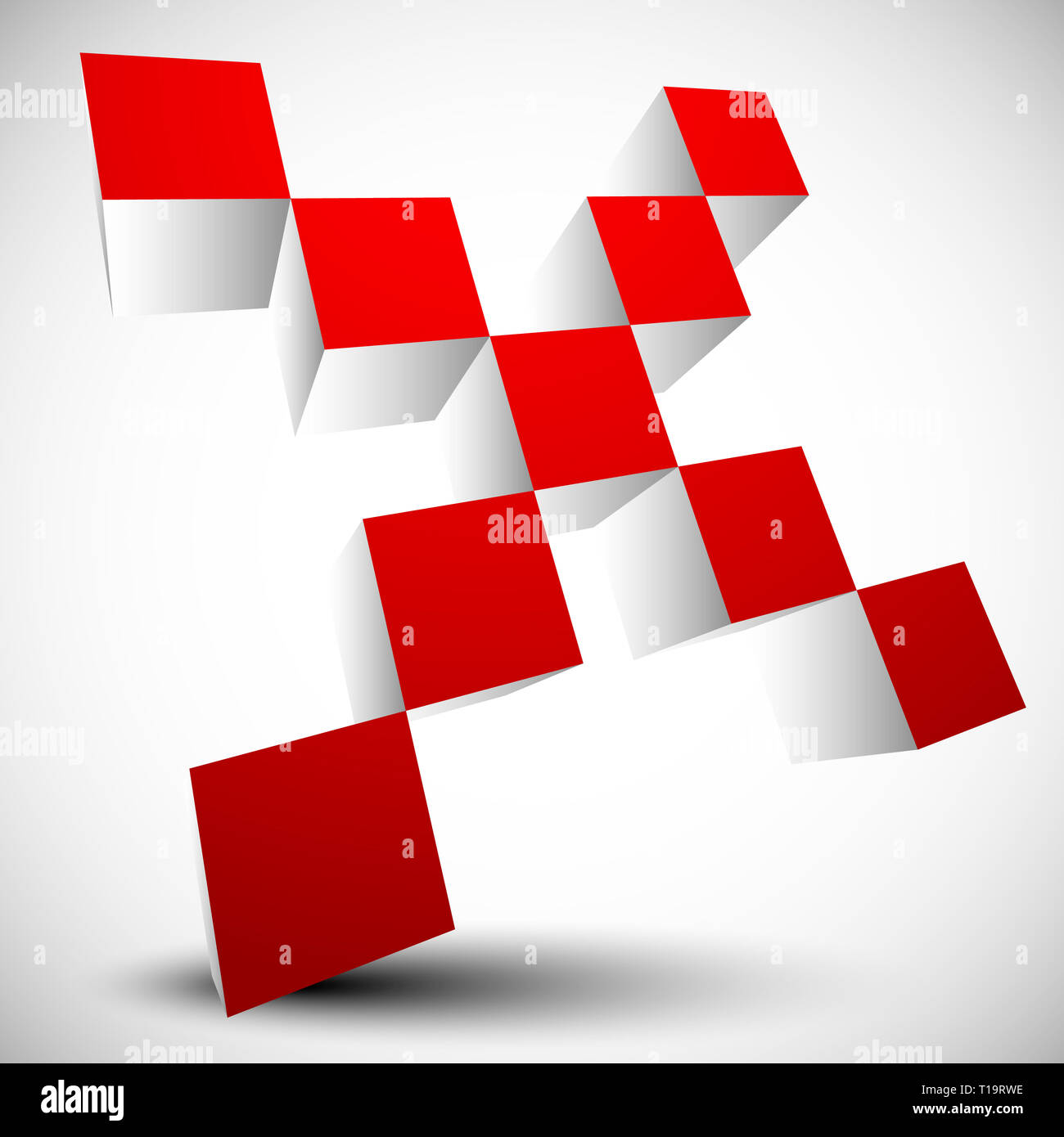 Red cross sign, X letter, X shape Stock Photo - Alamy