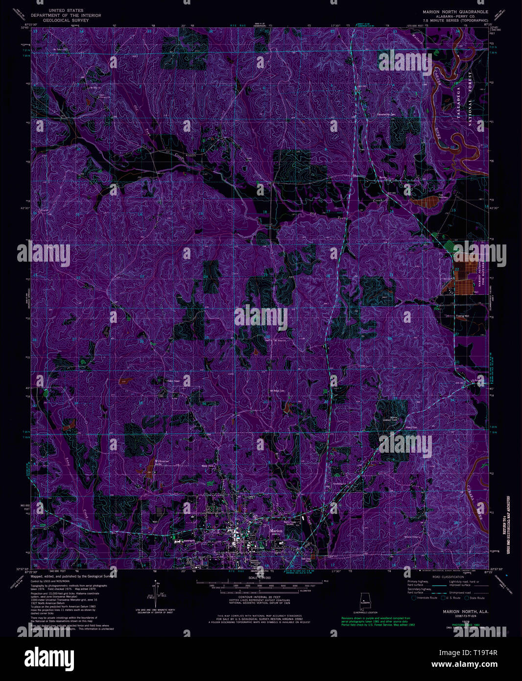 Marion alabama map hi-res stock photography and images - Alamy
