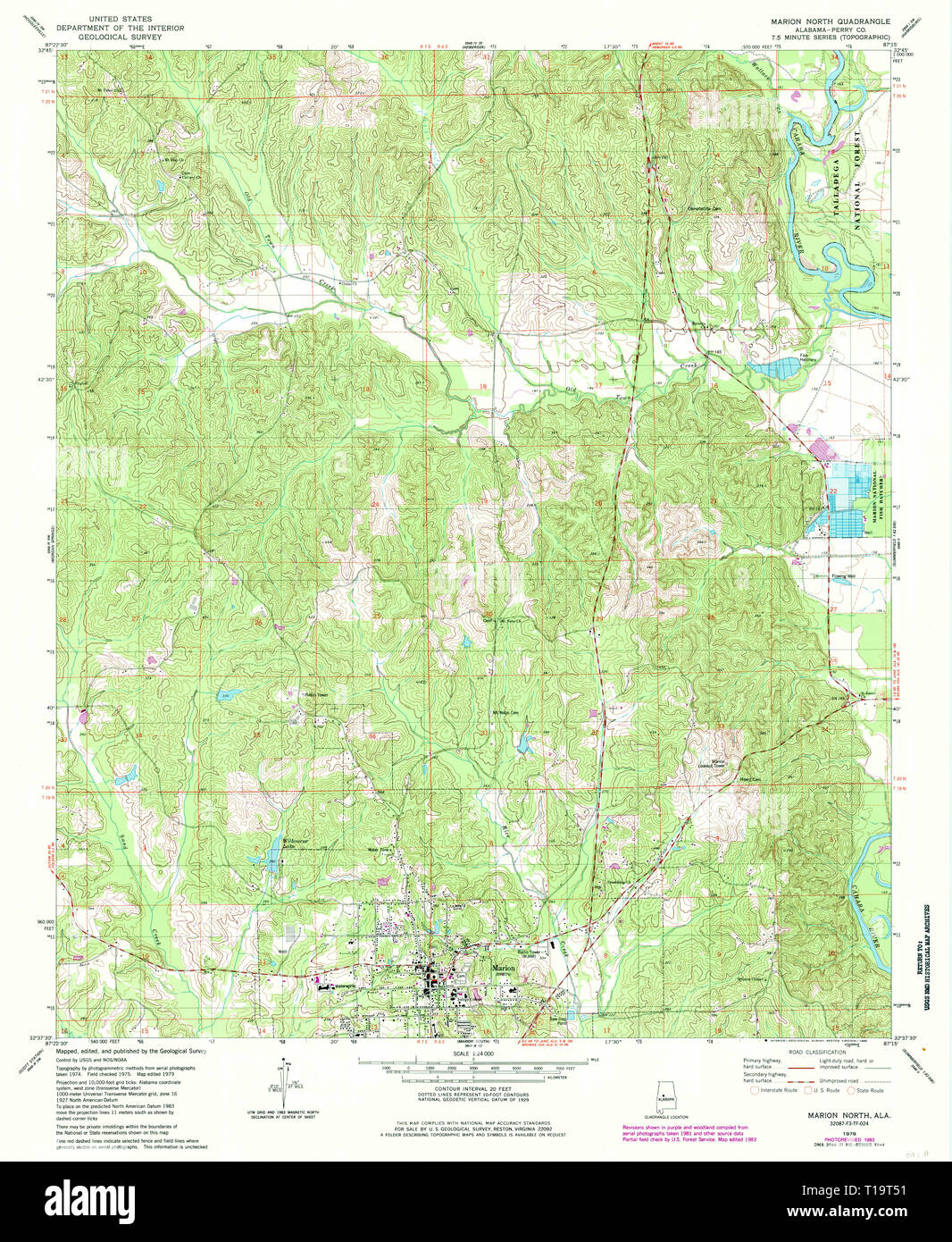 Marion alabama map hi-res stock photography and images - Alamy