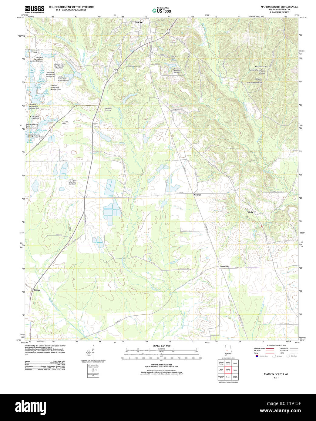 Marion alabama map hi-res stock photography and images - Alamy