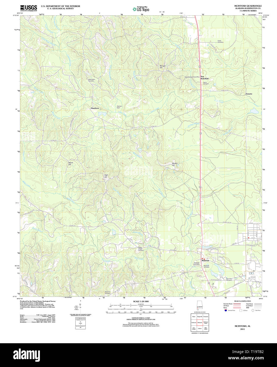 Map of mcintosh hi-res stock photography and images - Alamy