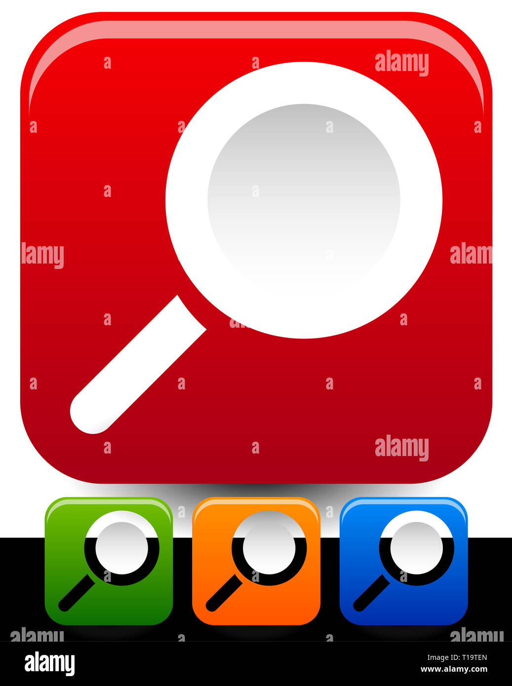 Magnifier icons. Magnifying glass icons. Editable vector Stock Photo ... Magnifier icons. Magnifying glass icons. Editable vector Stock Photo ...