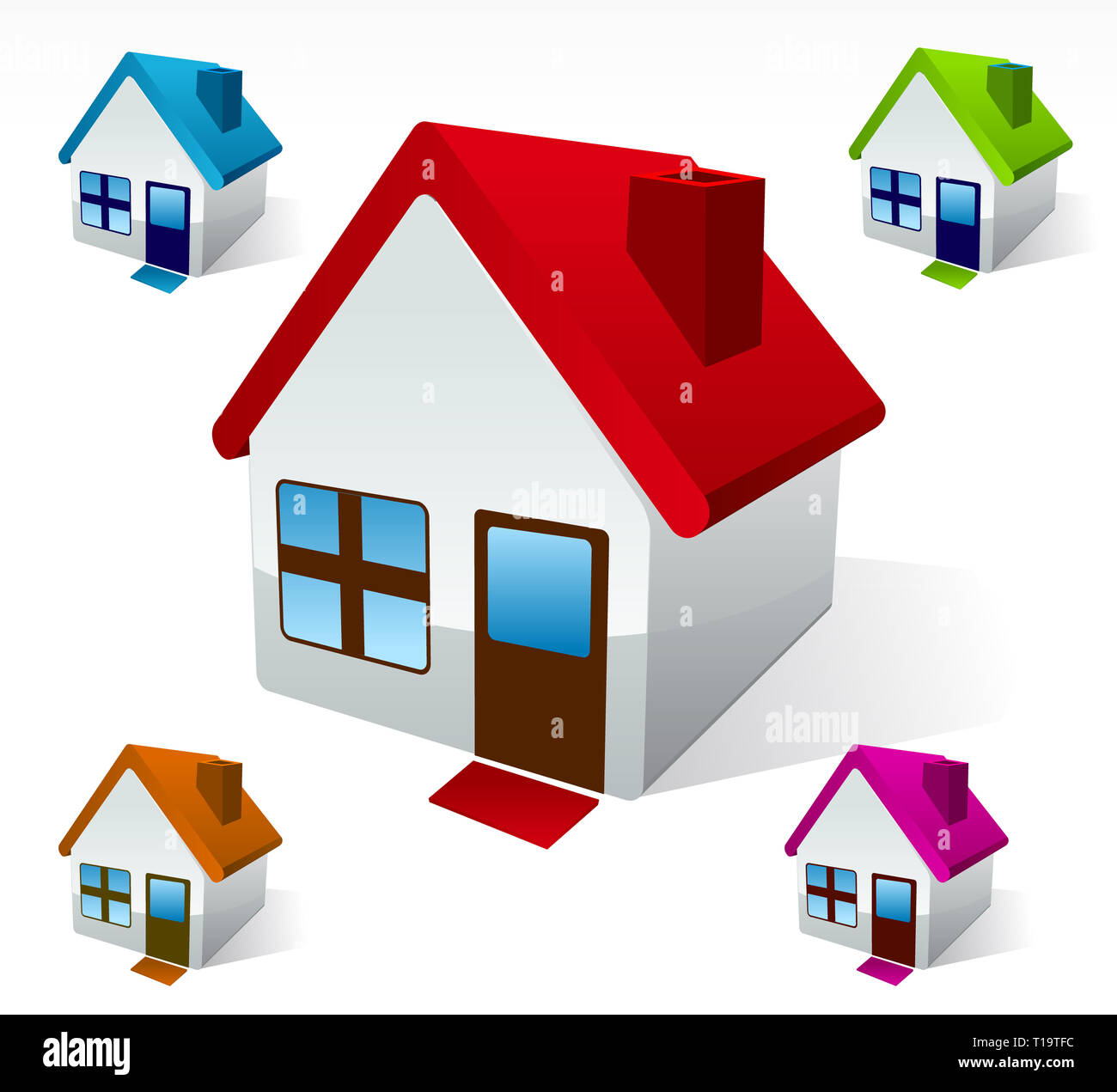 House Icon Illustration Stock Photo - Alamy