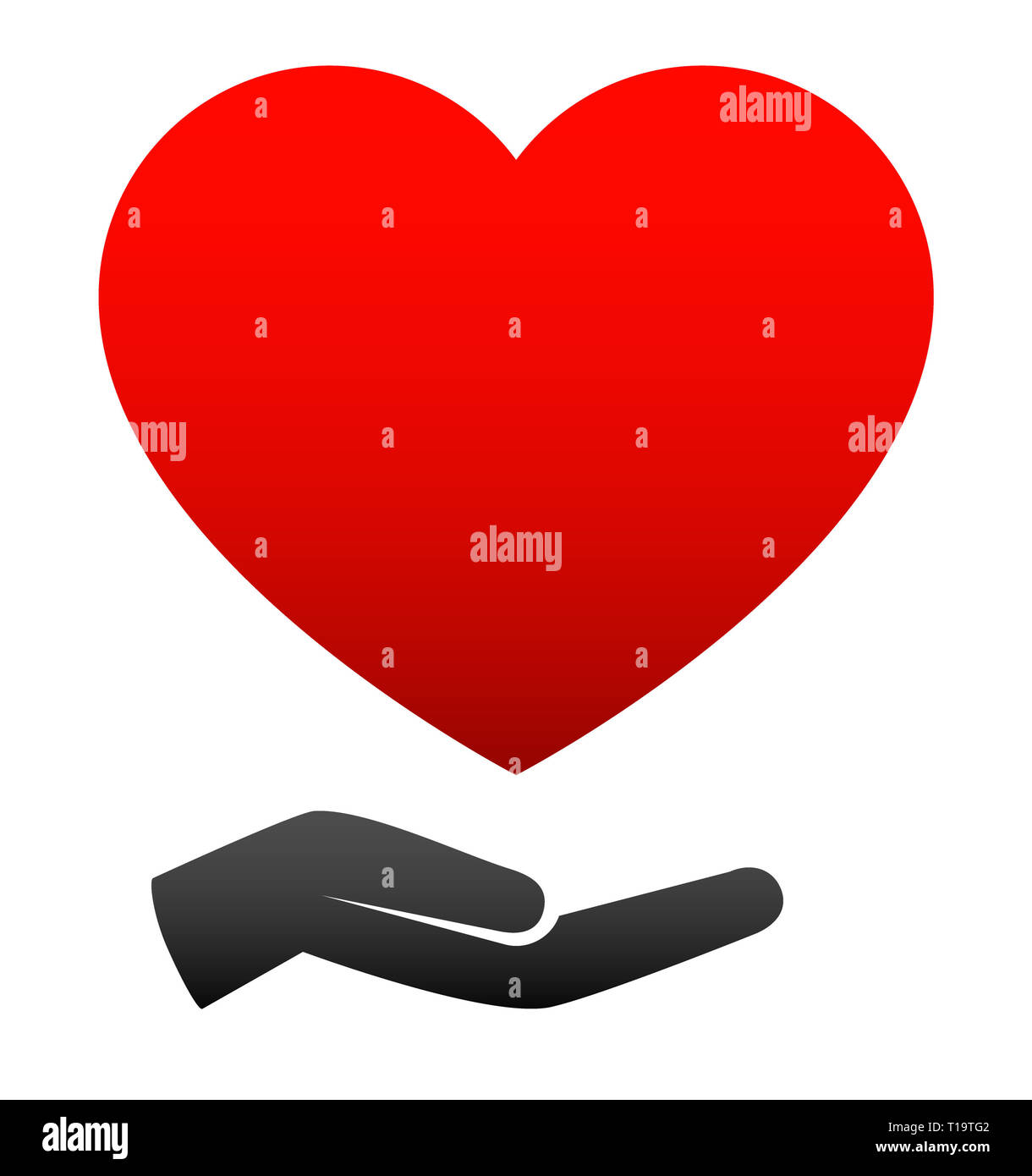 Hand holding heart Stock Photo - Alamy