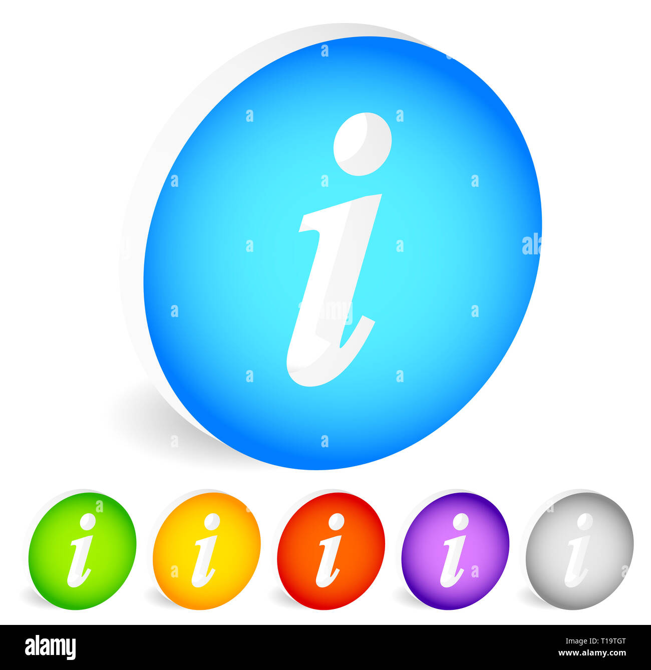 Information, info icon with letter i with italic font. vector Stock ...