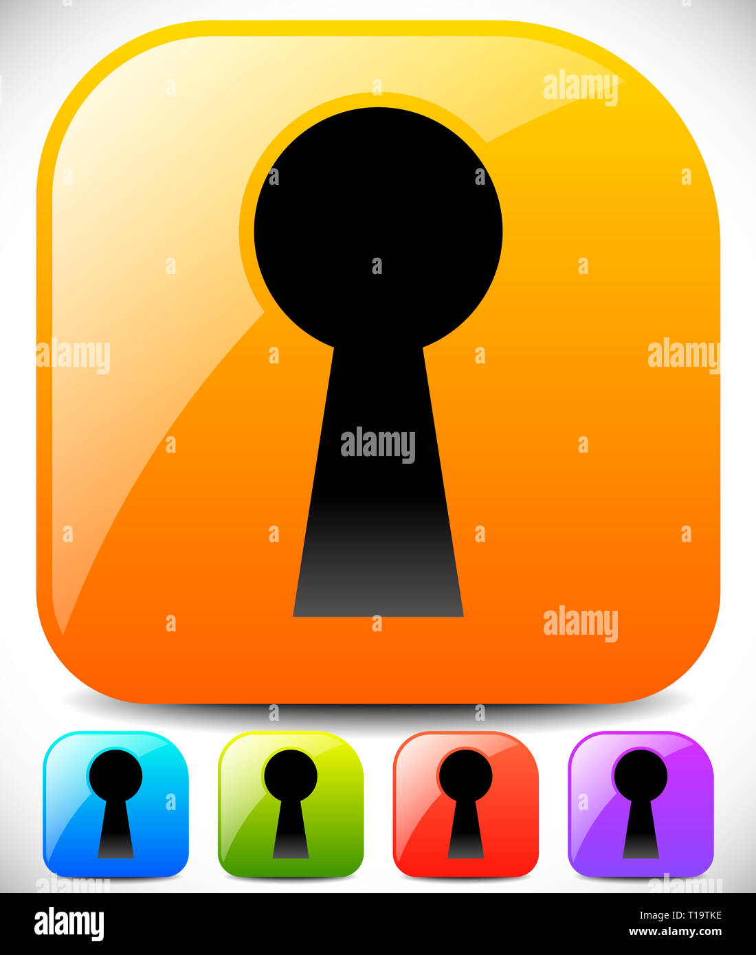 Keyhole graphics for secrecy, privacy concepts. editable vector Stock ...