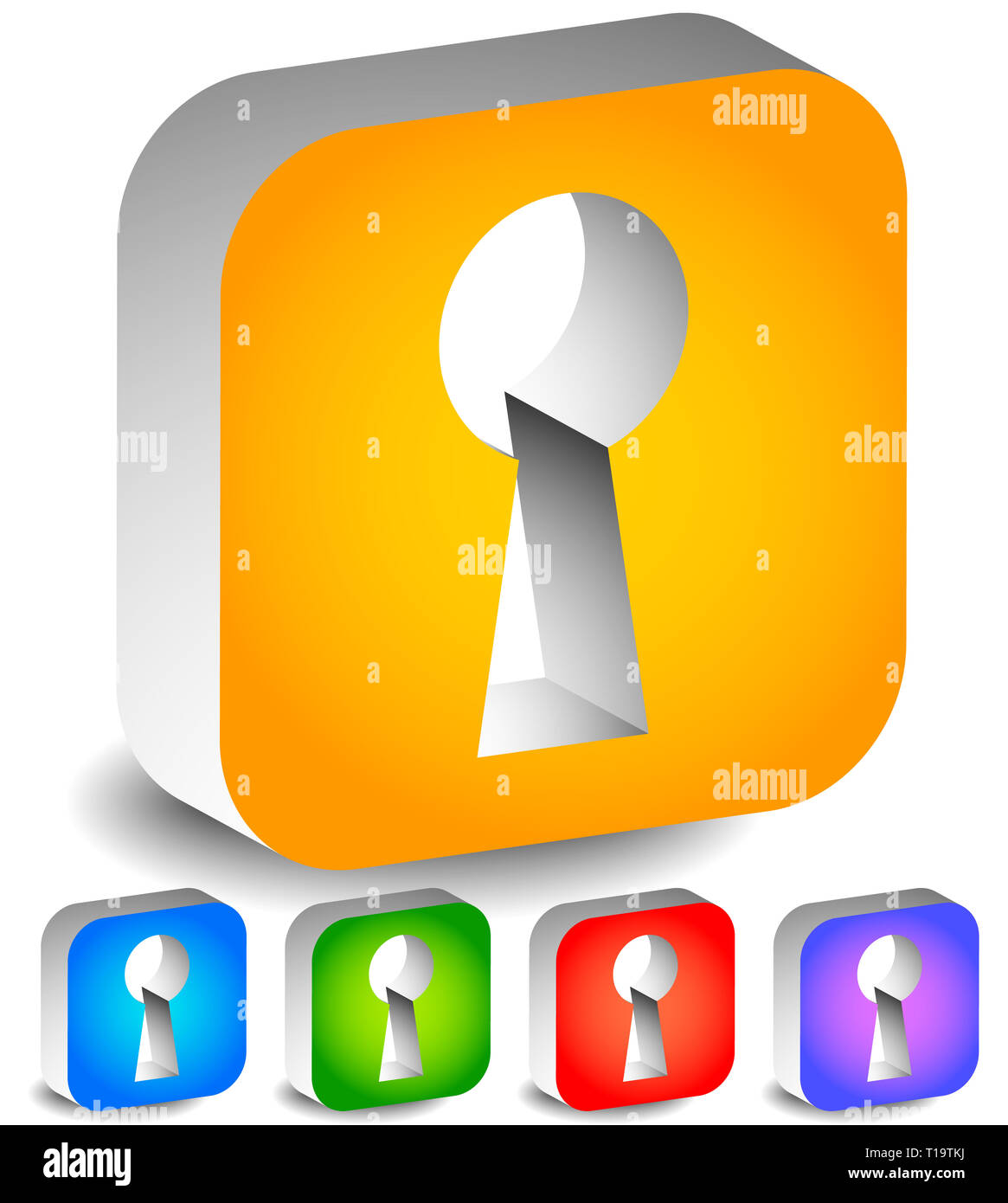 Keyhole graphics for secrecy, privacy concepts. editable vector Stock ...