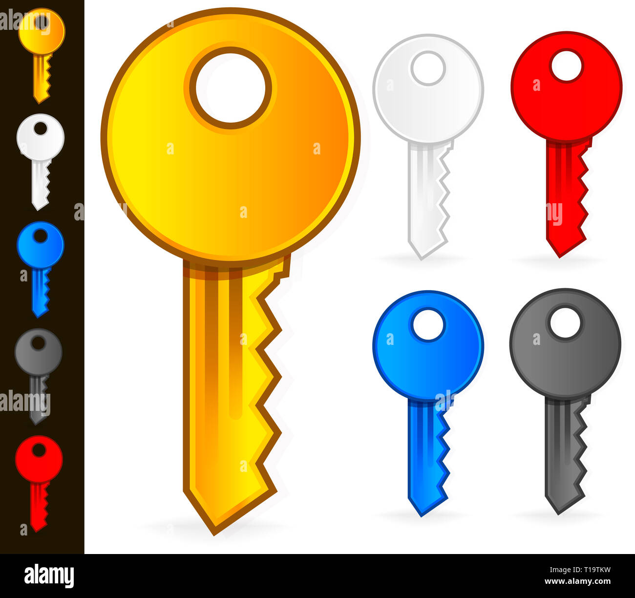 Stylish, Modern Key Icons Stock Photo - Alamy