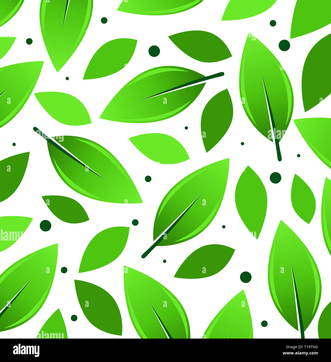 Leaves Pattern Illustration Stock Photo - Alamy
