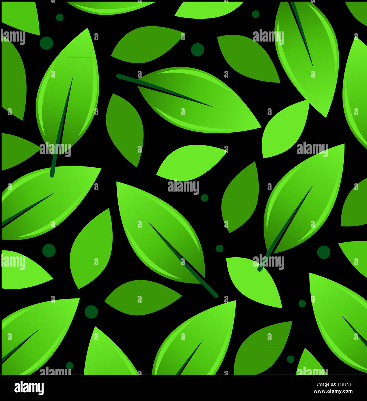 Leaves Pattern Illustration Stock Photo - Alamy
