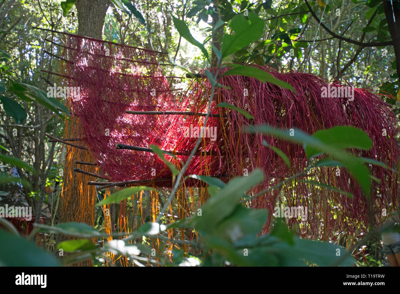 Sculpture on the Gulf Ngahina Hohaia Te Ara Kei Runga Stock Photo - Alamy