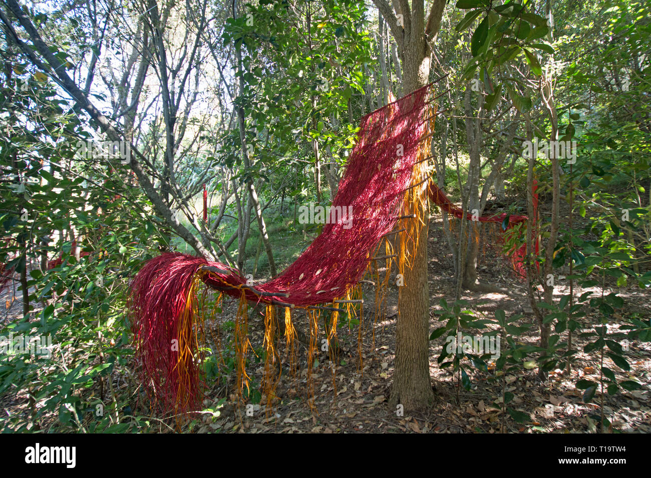 Sculpture on the Gulf Ngahina Hohaia Te Ara Kei Runga Stock Photo - Alamy