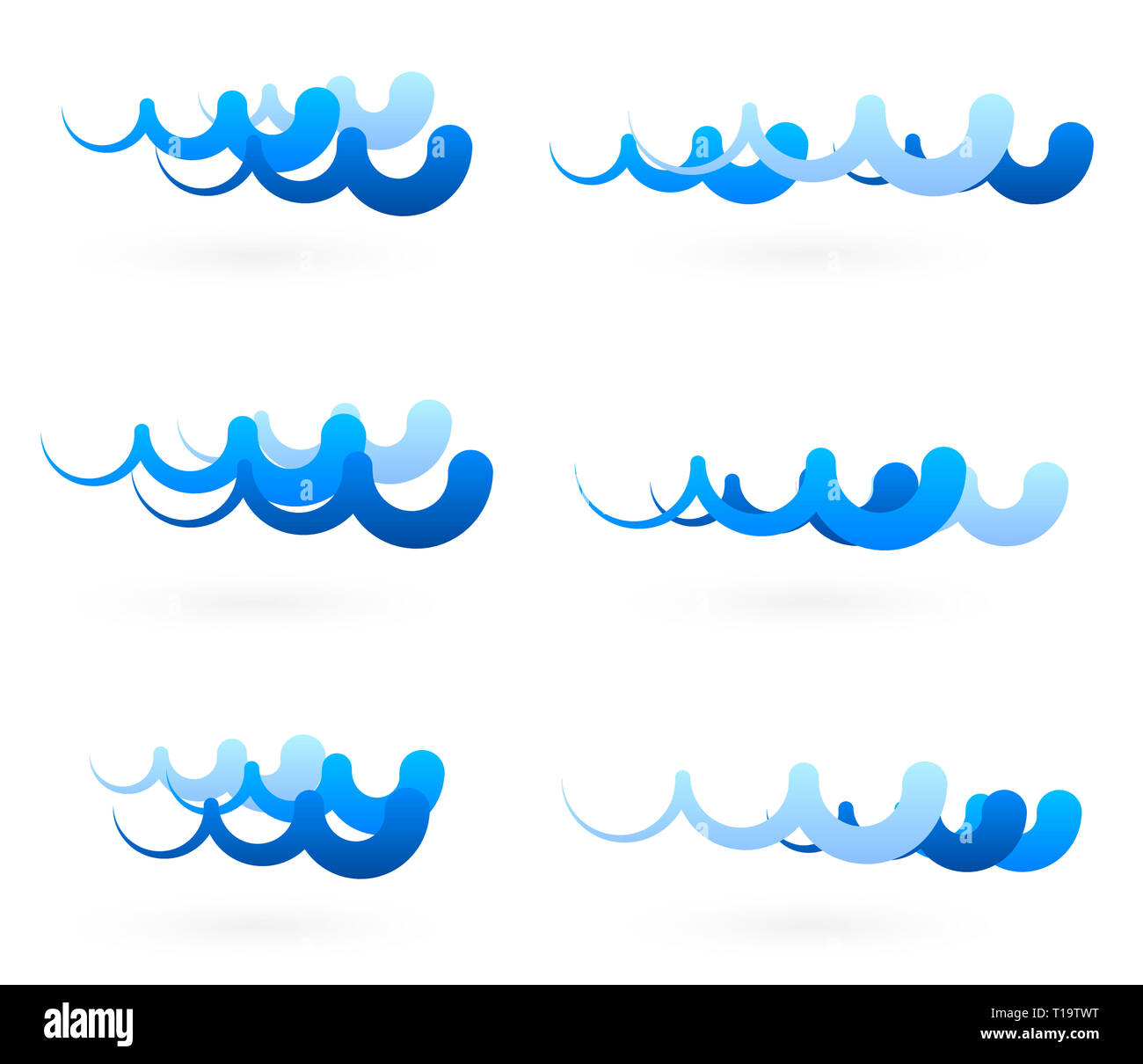 Blue swirly curvy lines hi-res stock photography and images - Alamy