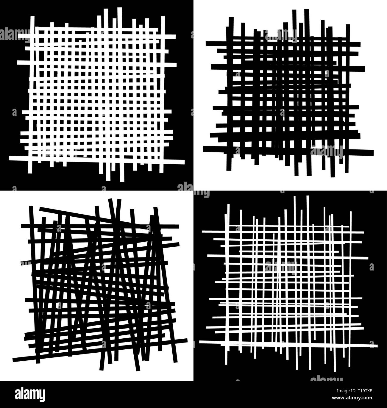 Abstract asymmetrical pattern Black and White Stock Photos & Images - Alamy