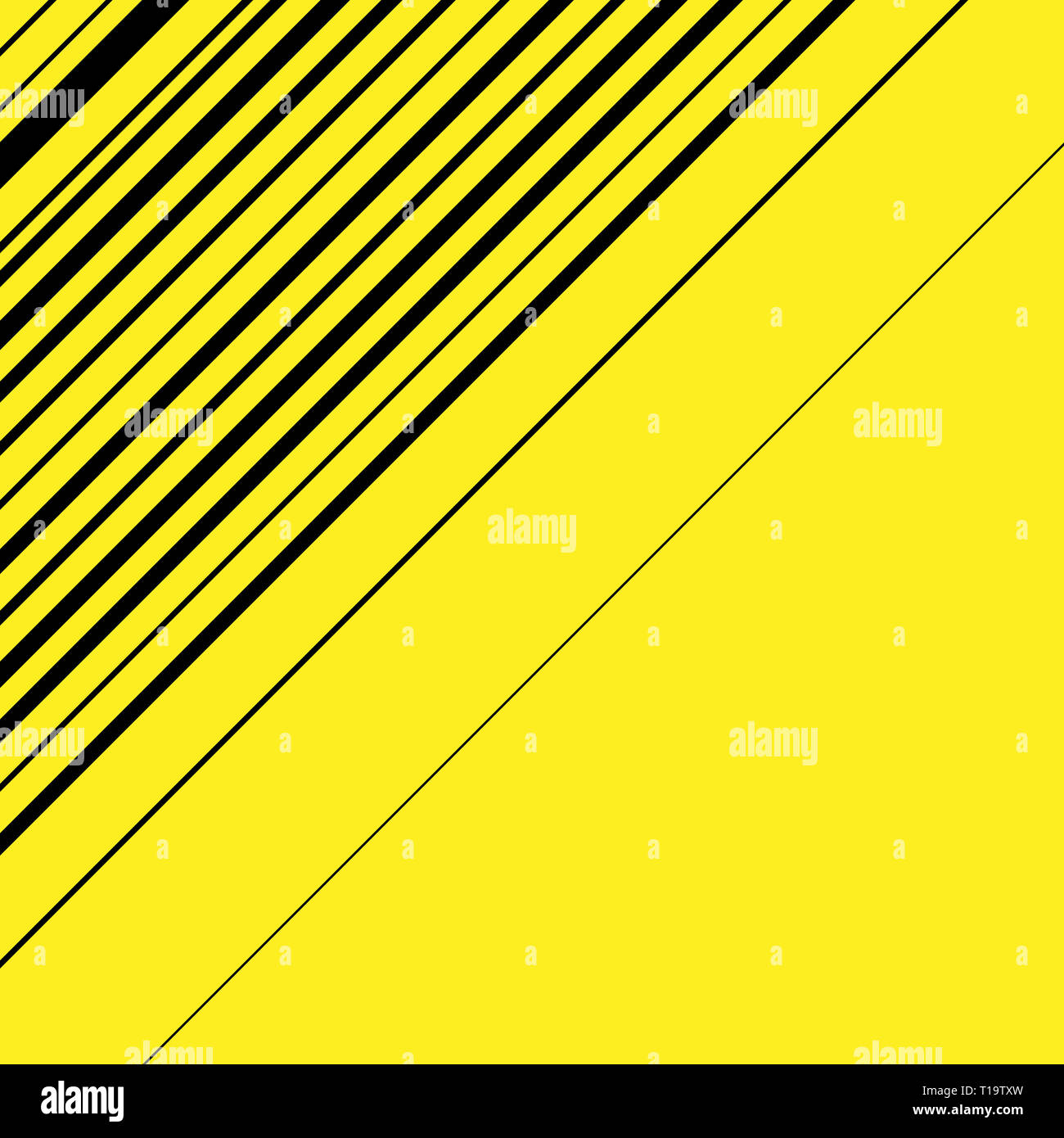 Black and yellow diagonal lines with different thickness. Abstract ...
