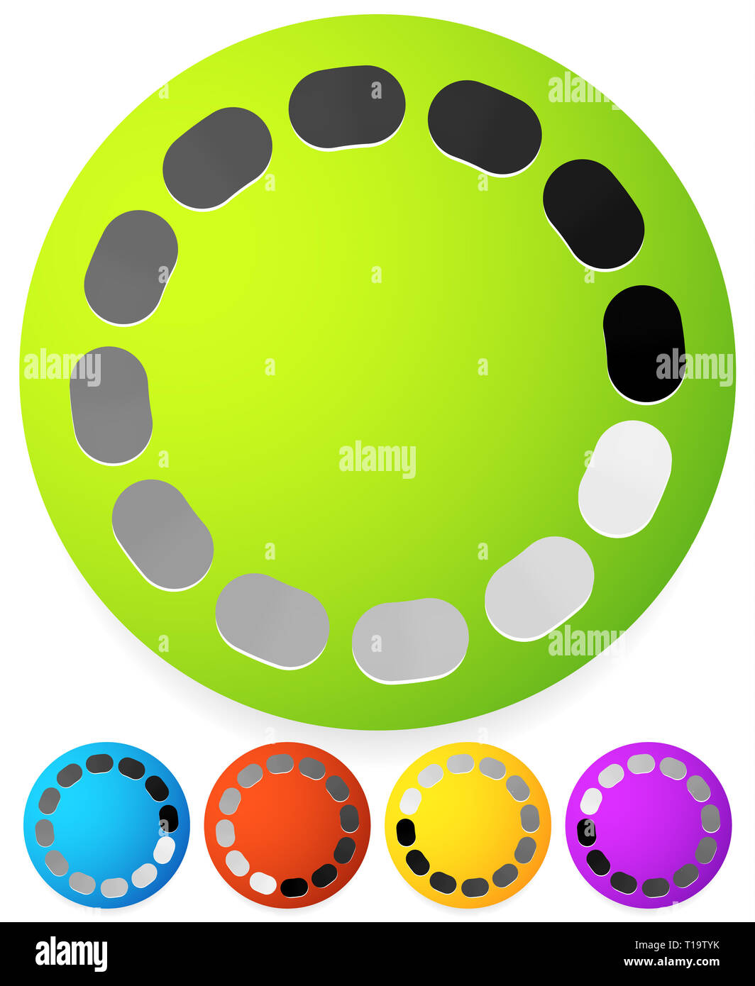 Round preloader, buffer shape, circular progress indicator Stock Photo ...
