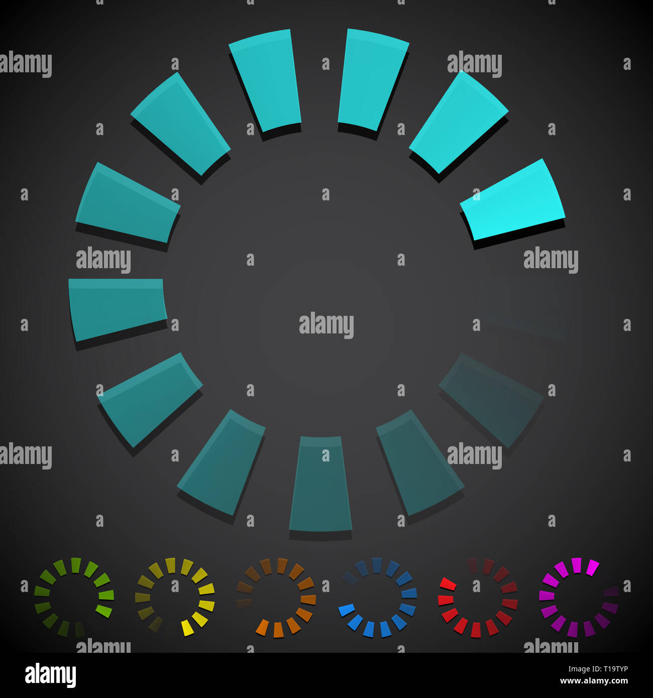 Round preloader, buffer shape, circular progress indicator Stock Photo ... Round preloader, buffer shape, circular progress indicator Stock Photo ...