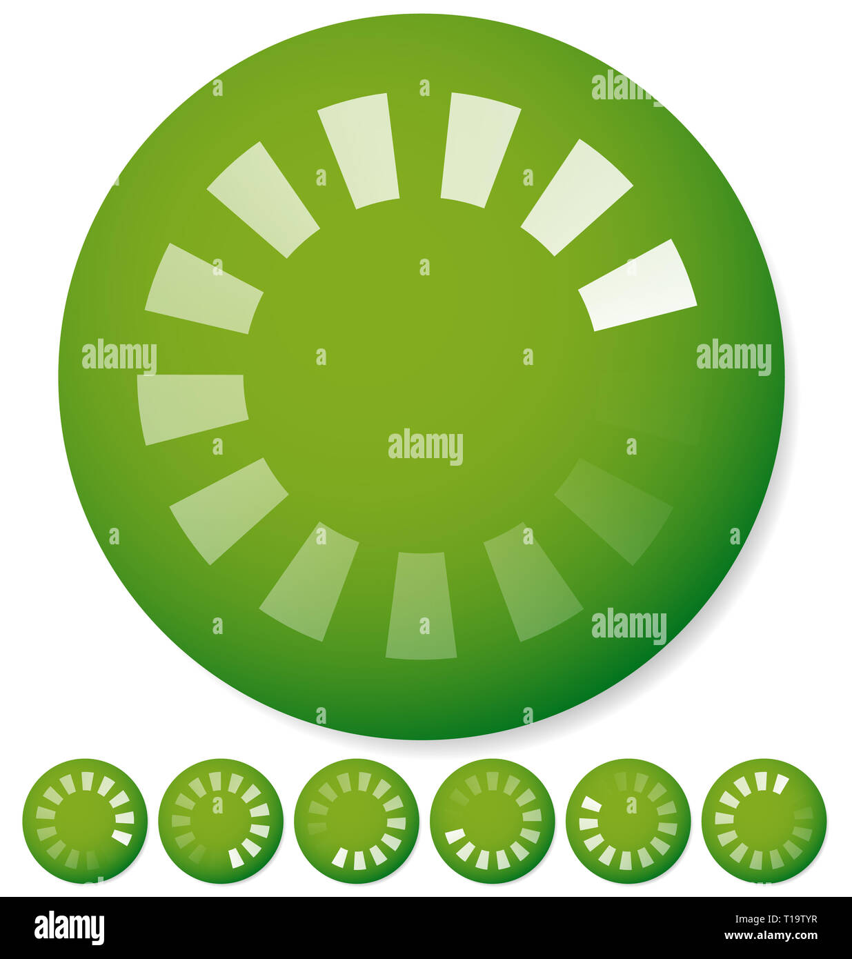 Round preloader, buffer shape, circular progress indicator Stock Photo - Alamy