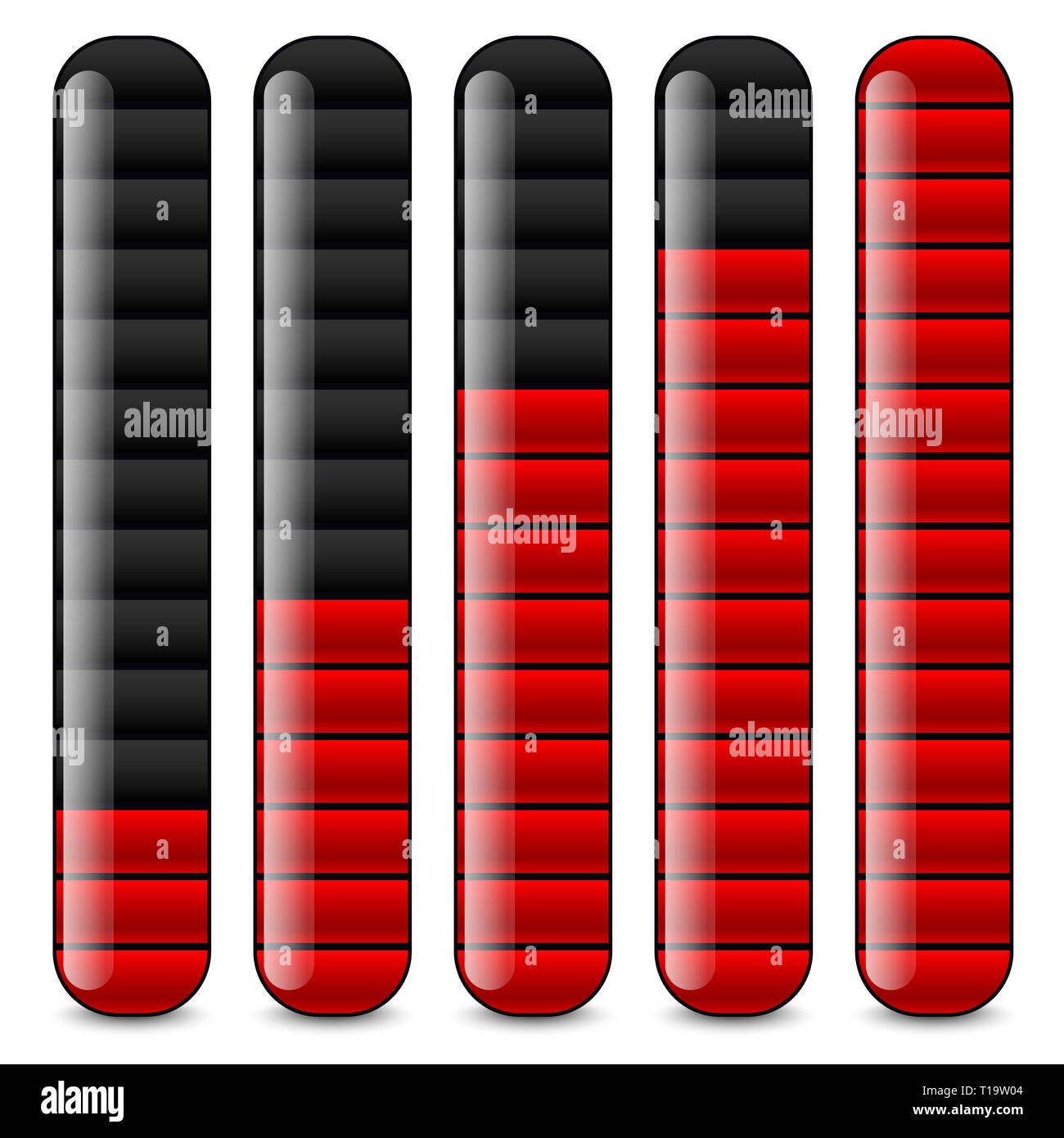 Vertical bars, loading bars, indicators Stock Photo - Alamy