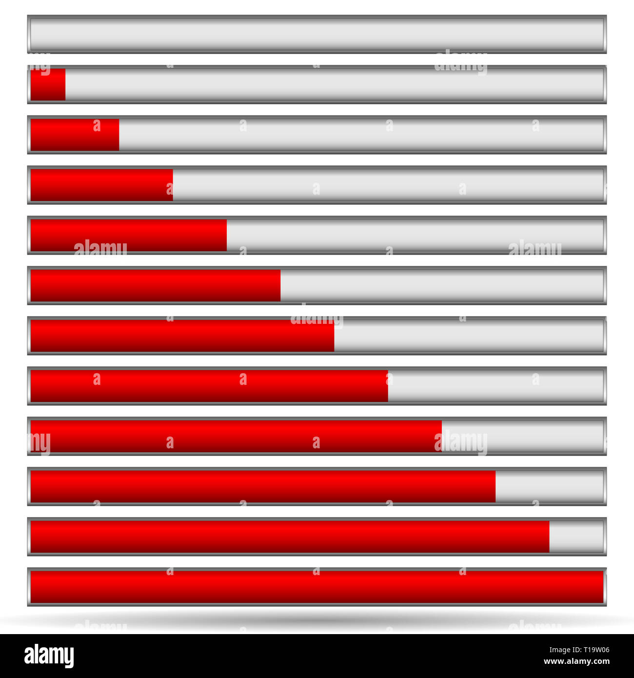 Horizontal progress loading bars red hi-res stock photography and ...