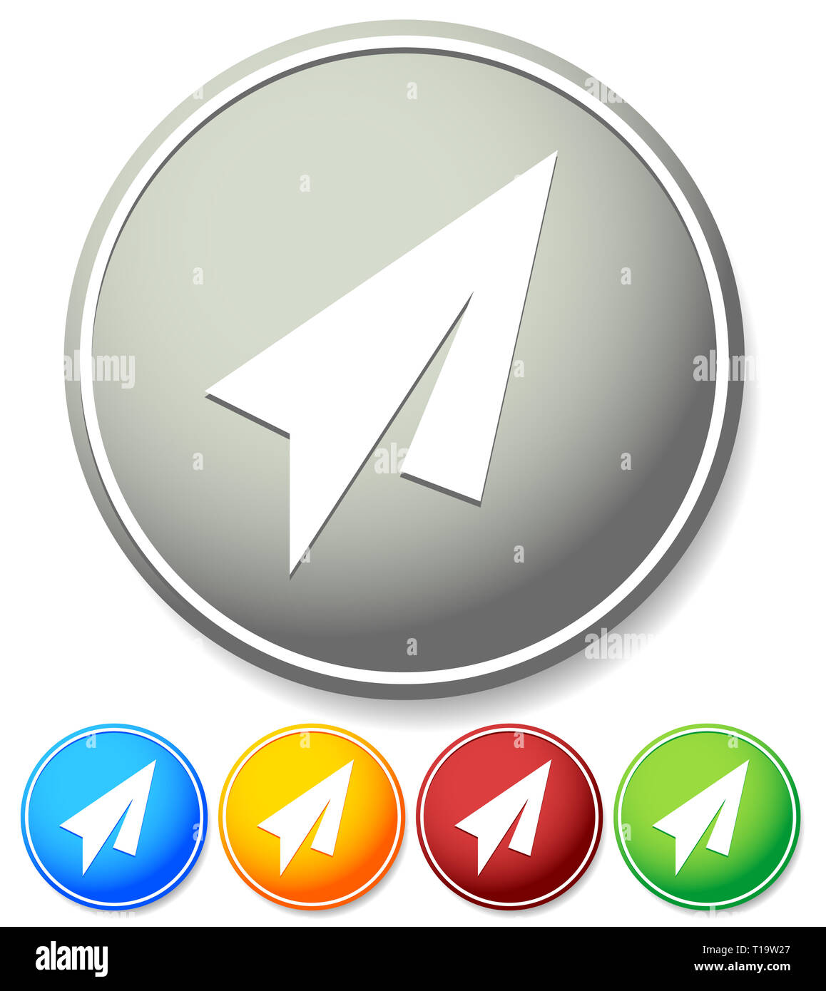 Colorful Paper Plane Icons Stock Photo - Alamy