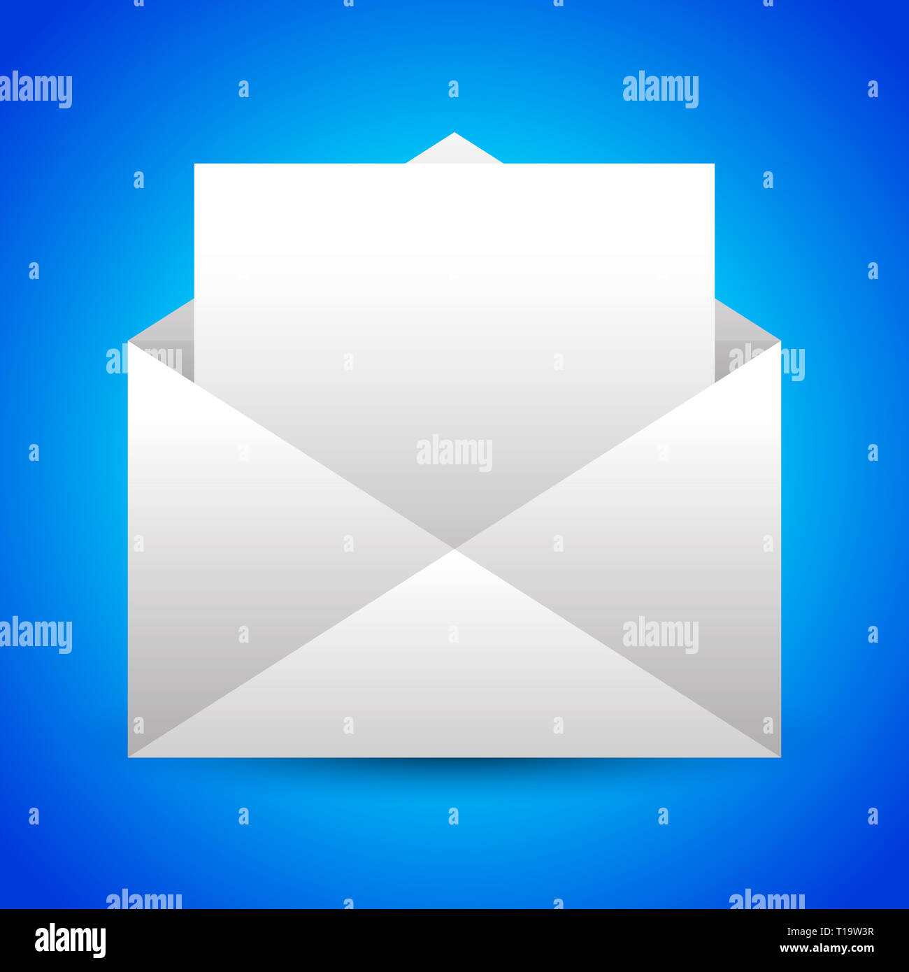 Eps 10 vector illustration of Bright background with open envelope ...