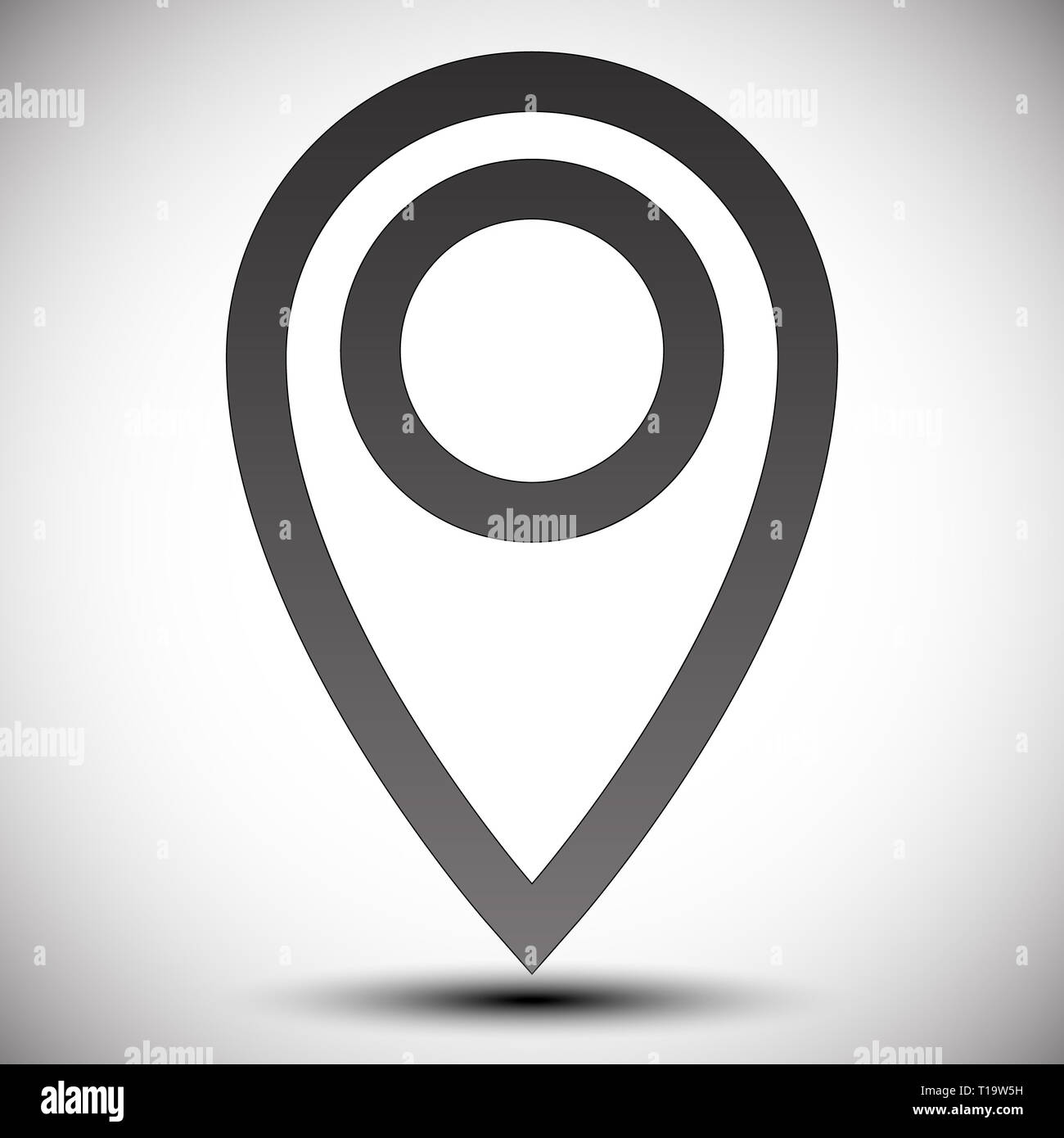 Map pin, map marker vector. Arrow, pointer icon for cartography ...