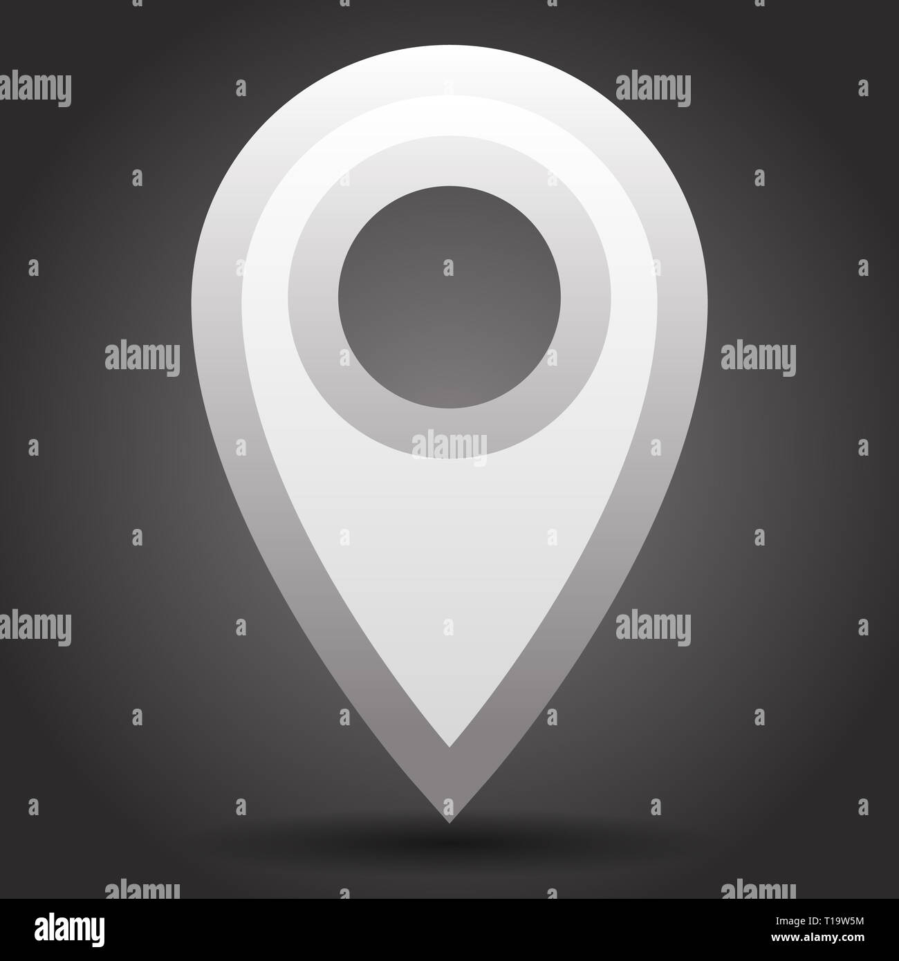 Map pin, map marker vector. Arrow, pointer icon for cartography ...