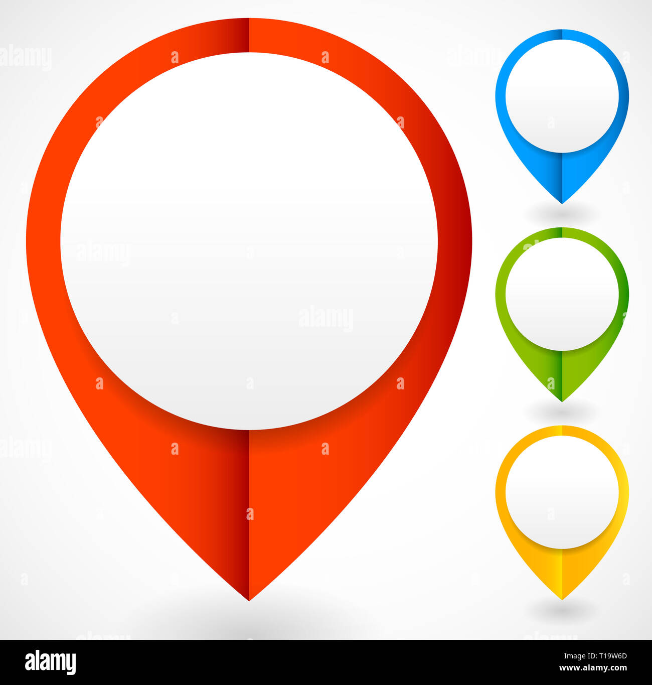 Set of colorful map markers, map pins Stock Photo - Alamy