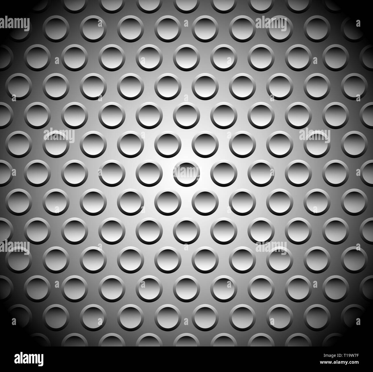 Abstract perforated metal surface / sheet. Studded, punctured metal ...