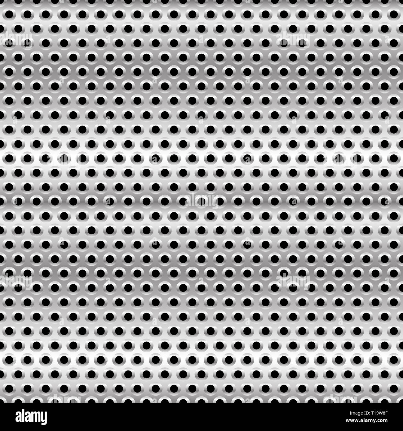 Eps 10 Vector Illustration of Perforated Metal Background. Punched ...