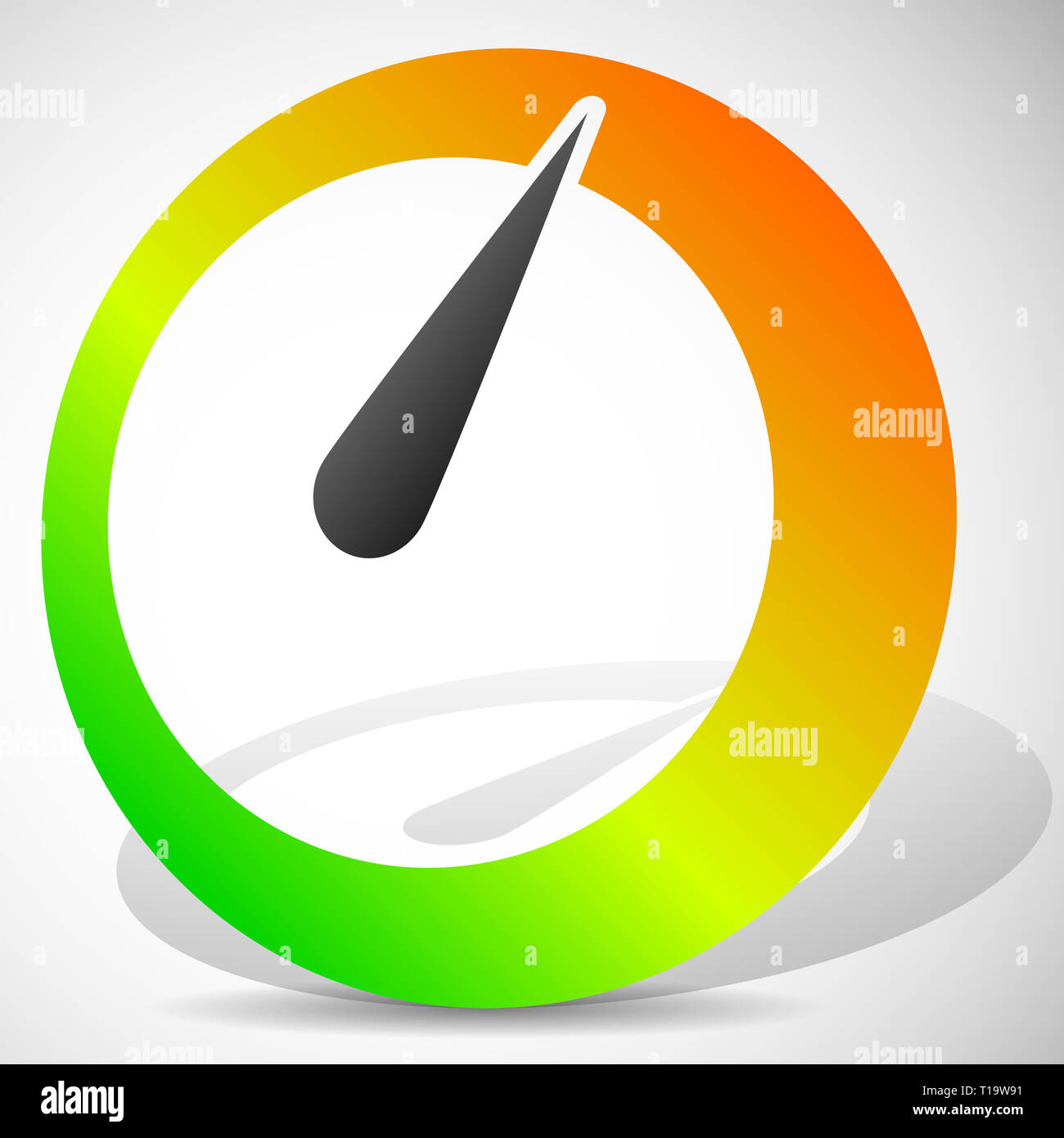 Eps 10 Vector Illustration of a Dial in Perspective with Shadow Stock ...