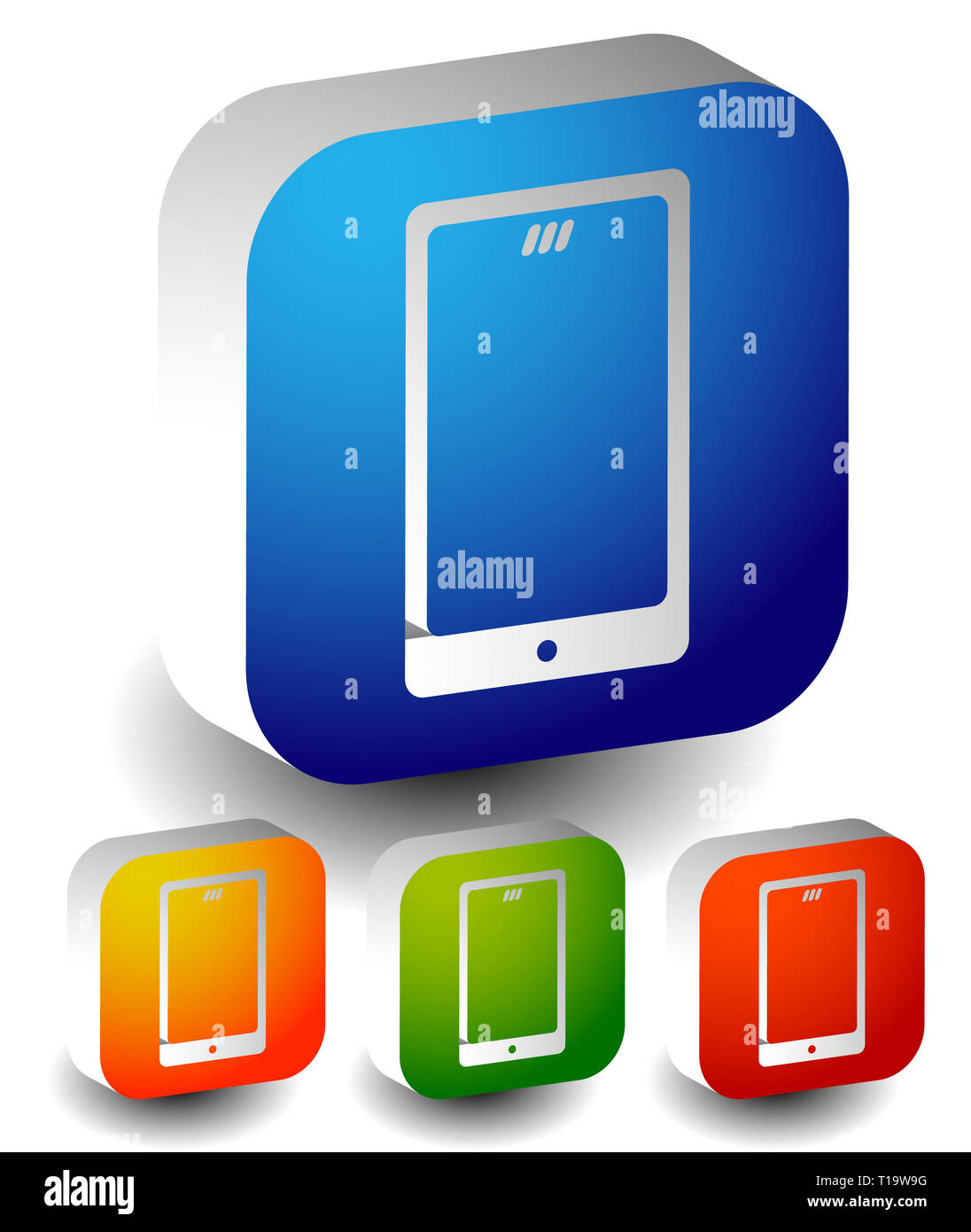 Mobile, smart phone vector icons. Set of 4 colors to match your design ...