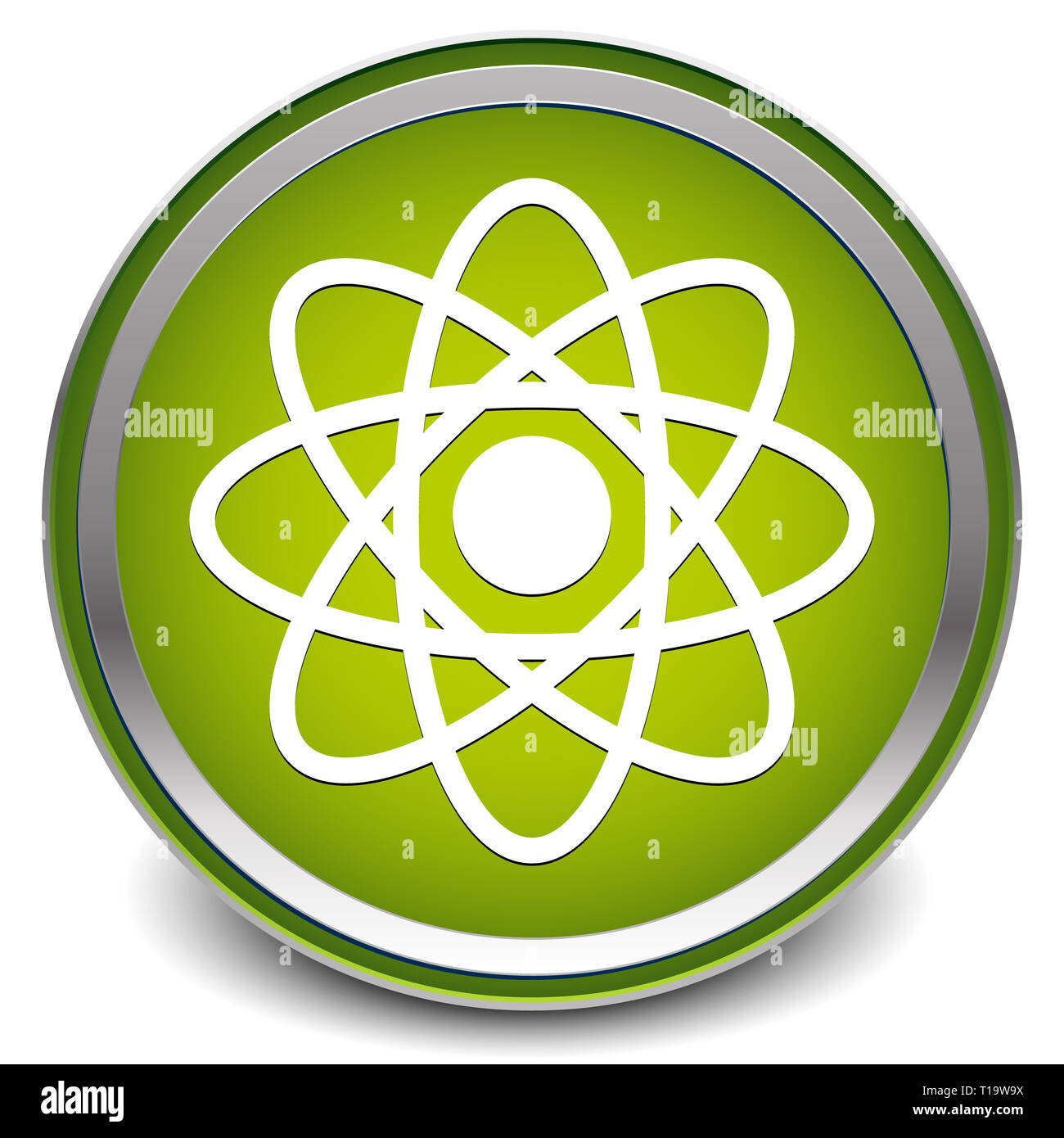 Illustration of a molecule, atom symbol for chemistry, biology ...